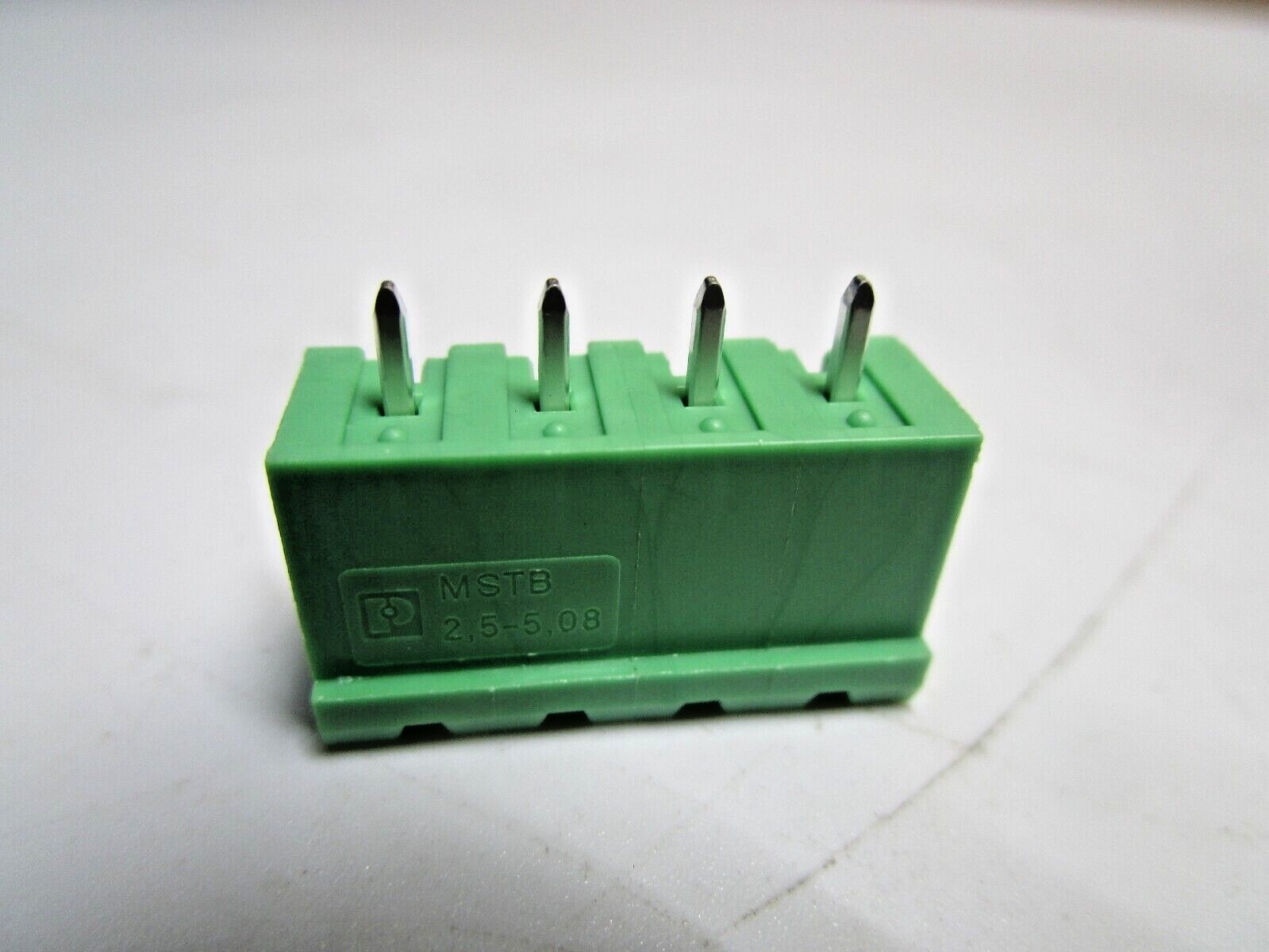 LOT OF 20 PHOENIX 4-POSITION COMBICON CONNECTOR HEADERS MALE PCB 5.08 ...