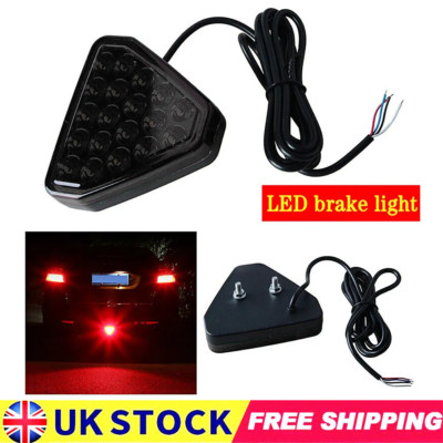 Triangle 19LED Rear Stop Tail Light 3rd Brake Strobe Fog Lamp F1 Style ...