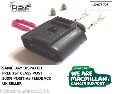 VW 3 pin connector 1J0973703 1J0 973 703 Acc Sensor, Oil Level, Water ...