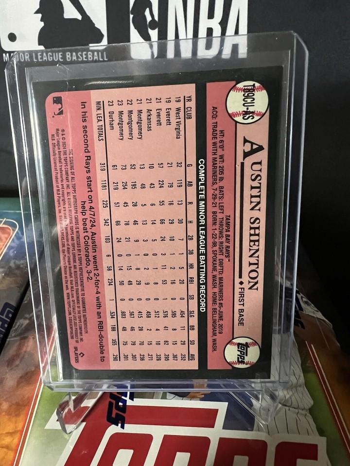 2024 Topps Update Austin Shenton 1989 Chrome Silver Packs Auto GOLD /50 ...