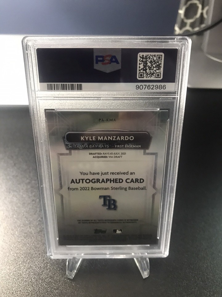 2022 Bowman Sterling Kyle Manzardo Prospect Autographs PSA 9 | eBay