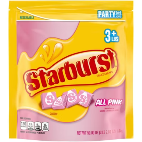 Starburst All Pink Candy Fruity Chewy Party Size Candies - 50oz | eBay
