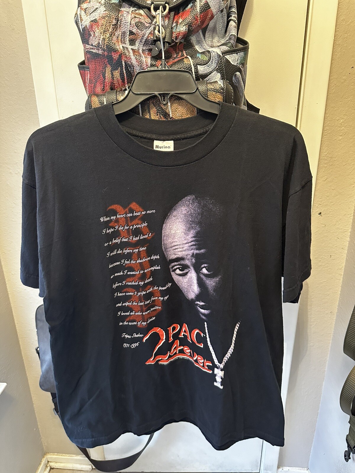 Vintage 1997 2Pac Tupac Amaru Shakur T shirt SZ XL Ra… - Gem