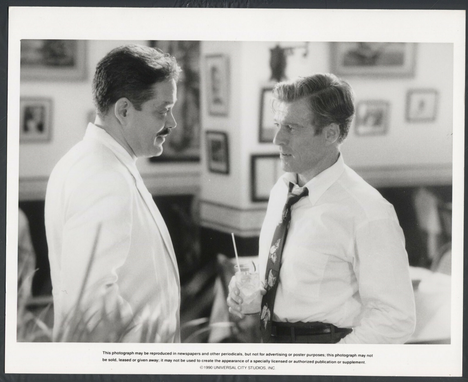 RAUL JULIA ROBERT REDFORD in @Col Havana '90 DRINK | eBay