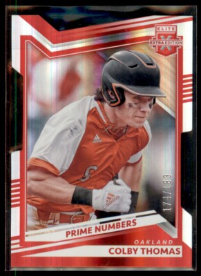 Colby Thomas 2022 Panini Elite Extra Edition Prime Numbers Die-Cut /183 ...