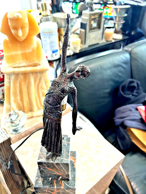 Demetre Chiparus Footsteps Lamp Art Deco Bronze | eBay