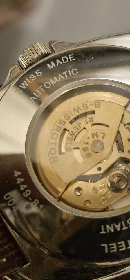 BALMER AUTOMATIC Chronograph WRIST WATCH SWISS MADE WITH 21 JEWEL ...