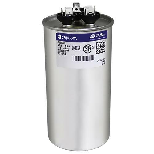 Capcom Capacitor Dual Run 70/7.5 uf MFD 370 Volt Fits GE Genteq 27L556 ...