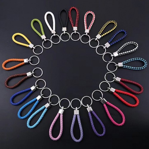 Anti-Lost Keychain Car Braided Rope Key Pendant With Phone Number Strip ...