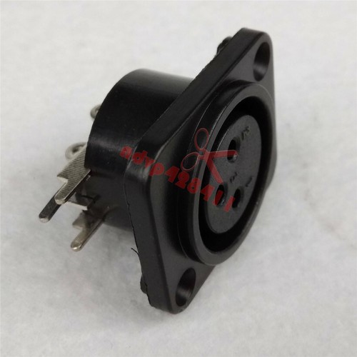 1Pcs XLR 3 Pin Panel Mount Female Chassis Socket Connector | eBay UK