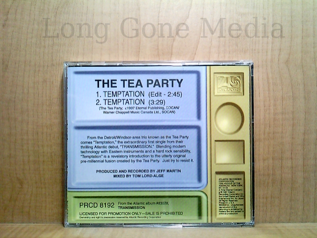 Temptation by The Tea Party (CD, Promo, Single, 1997, Atlantic) | eBay