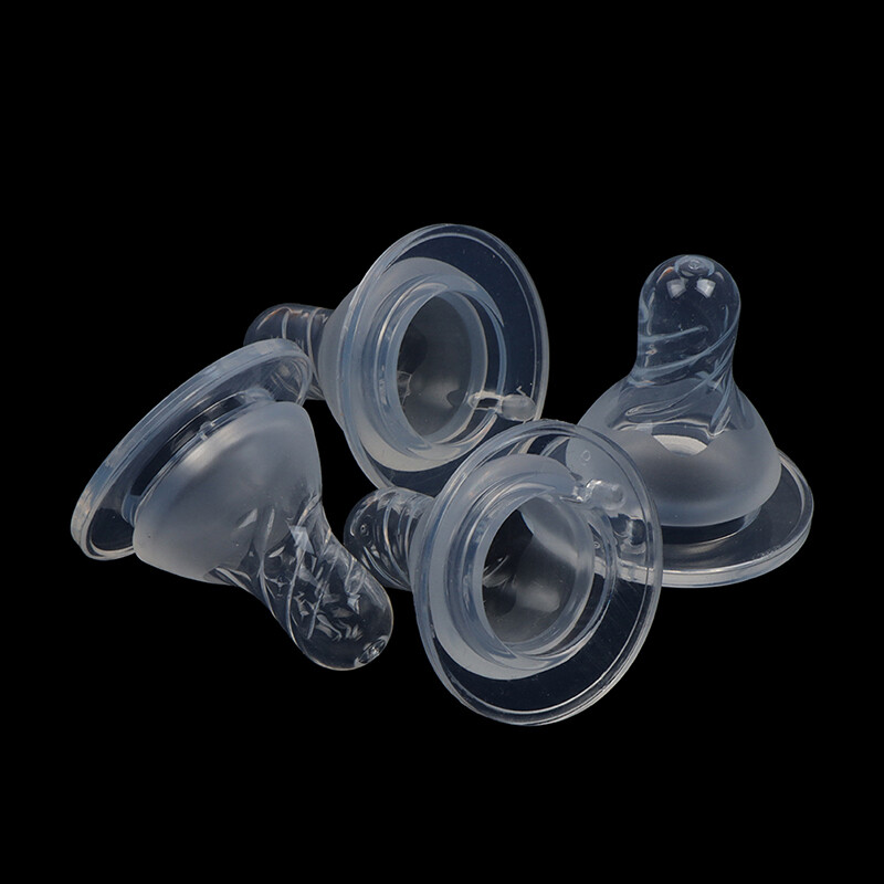 Natural Flexible Soft Silicone Pacifier Nipple Replacement Feeding Milk ...