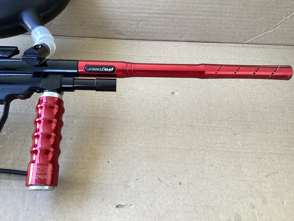PMI Piranha Paintball Gun Red W Hopper Used And Untested | eBay