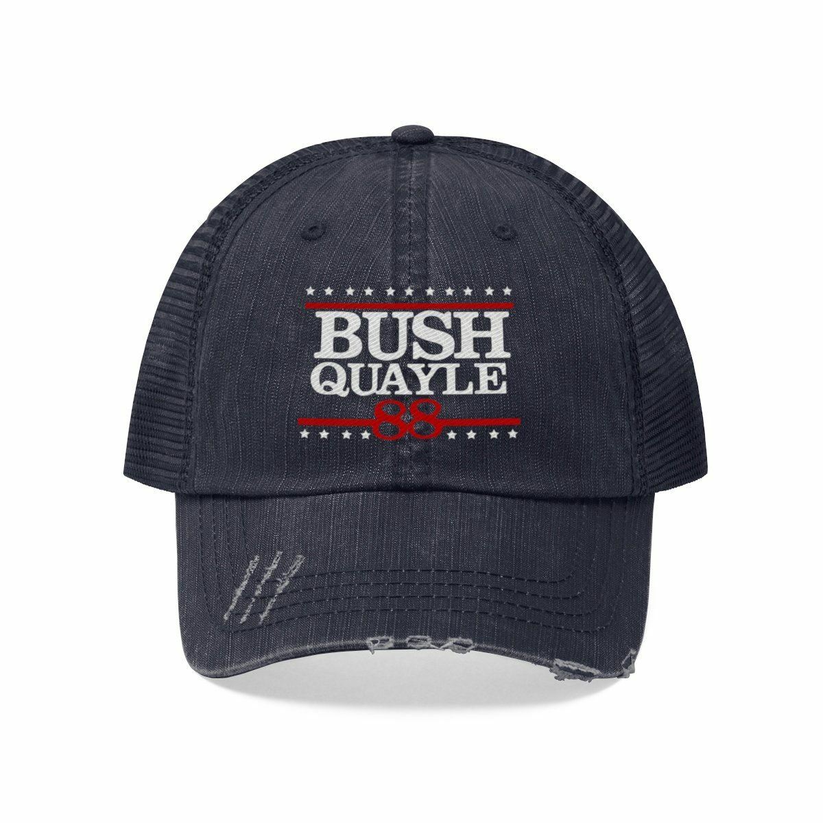 George H W Bush Hat Bush Quayle 88 Campaign Trucker Hat | eBay
