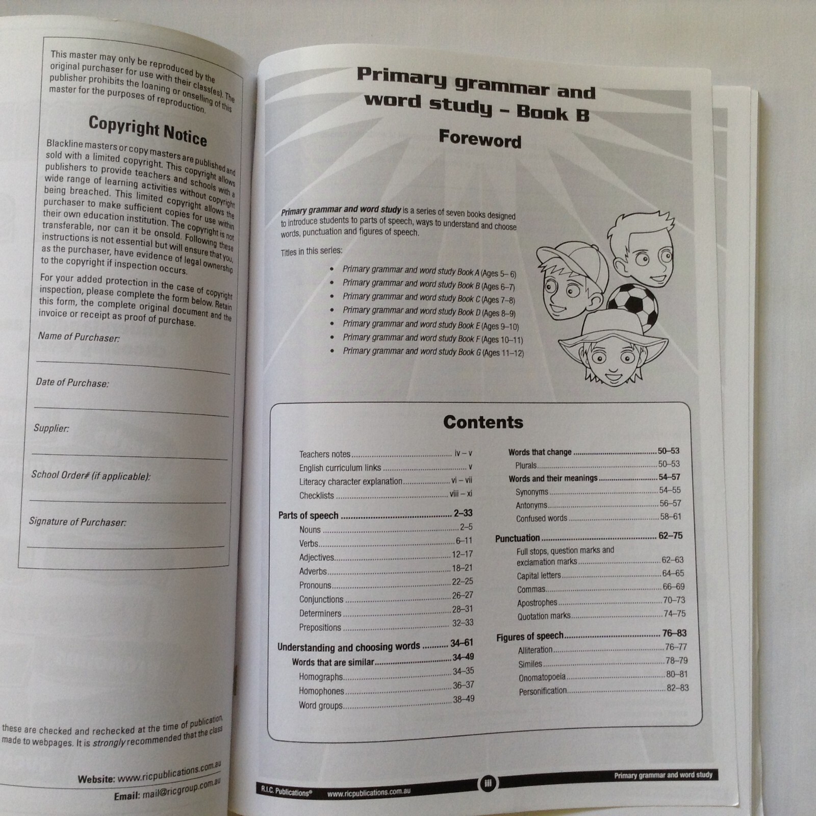 Primary Grammar and Word Study Book B - Ages 6-7 Tchr Resource RIC ...