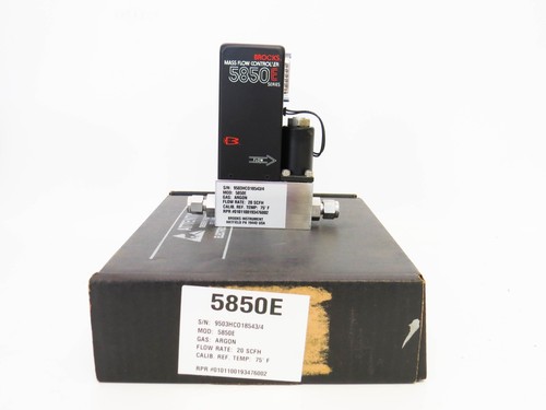 Brooks Instruments 5850E Mass Flow Controller Series E 20 SCFH 75’ F ...