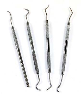 CHROME DENTAL PICK PROBE PICK WAX CLAY SCULPTING SET With Free Shipping ...