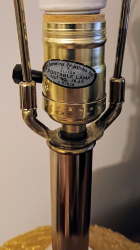 MCM Orange Amber Lucite Spaghetti Table Lamps Set of 2 | eBay