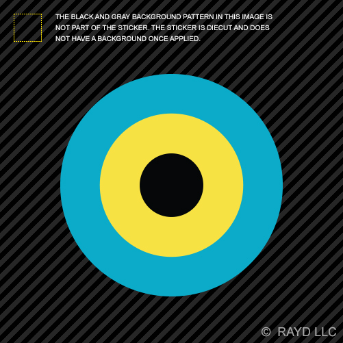 4" Royal Bahamas Defence Force Air Wing Roundel Sticker Die Cut Decal ...