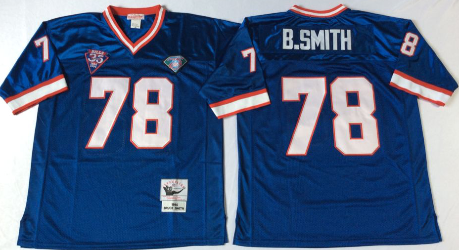 Vintage Bruce Smith #78 Buffalo Bills Throwback Stitched Jersey | eBay