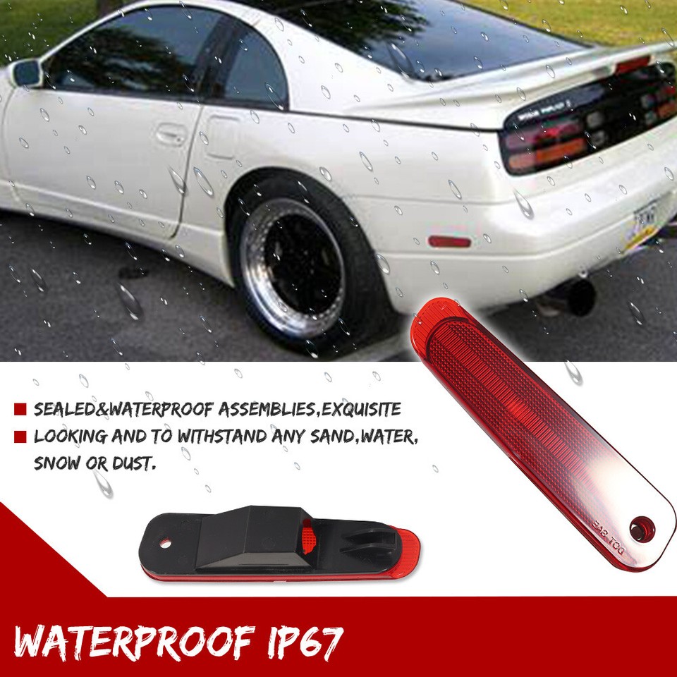 2X Red Left/Right Rear Side Marker Light Housings For 1990-1996 Nissan ...