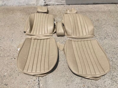 MERCEDES 380SL 107 80-89 UPHOLSTERY SEAT KIT OEM MB TEX CREME BEIGE ...