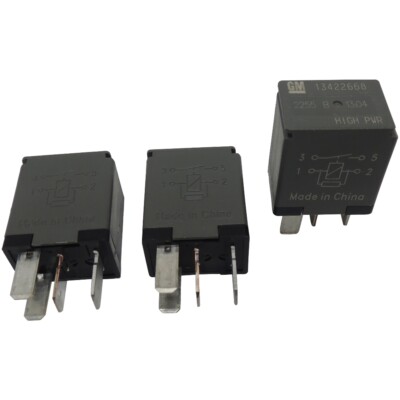 OEM GM 4-Pin Relays 3-Pack High Power 4-Terminal Multi-Use Relays ...