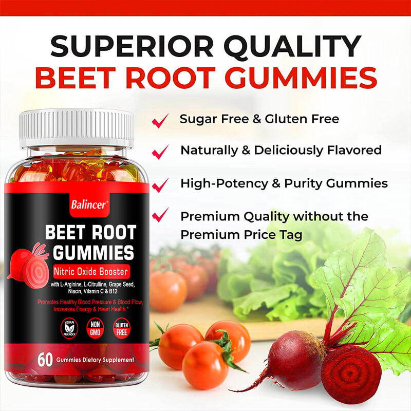 Sugar Free Nitric Oxide Beet Root Gummy - Heart Health, Blood ...