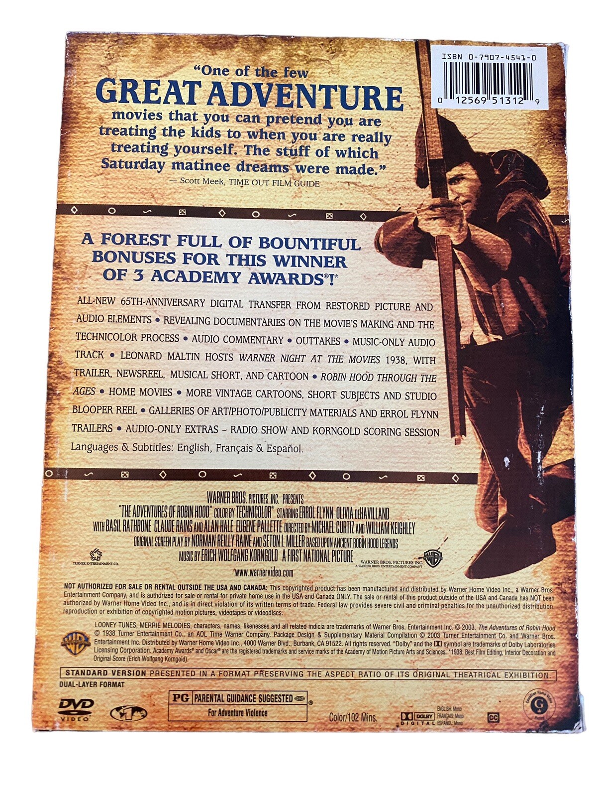 The Adventures of Robin Hood (DVD, 2003, 2-Disc Set, Two-Disc Special ...