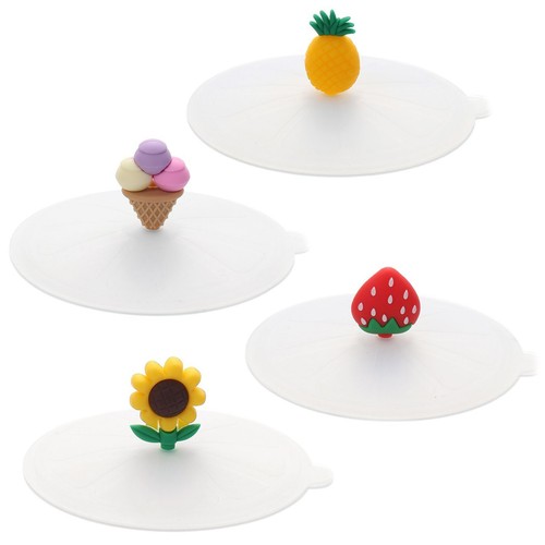 Lids Reusable Seal Suction Cup Cover Dustproof Silicone Cup Cover ...
