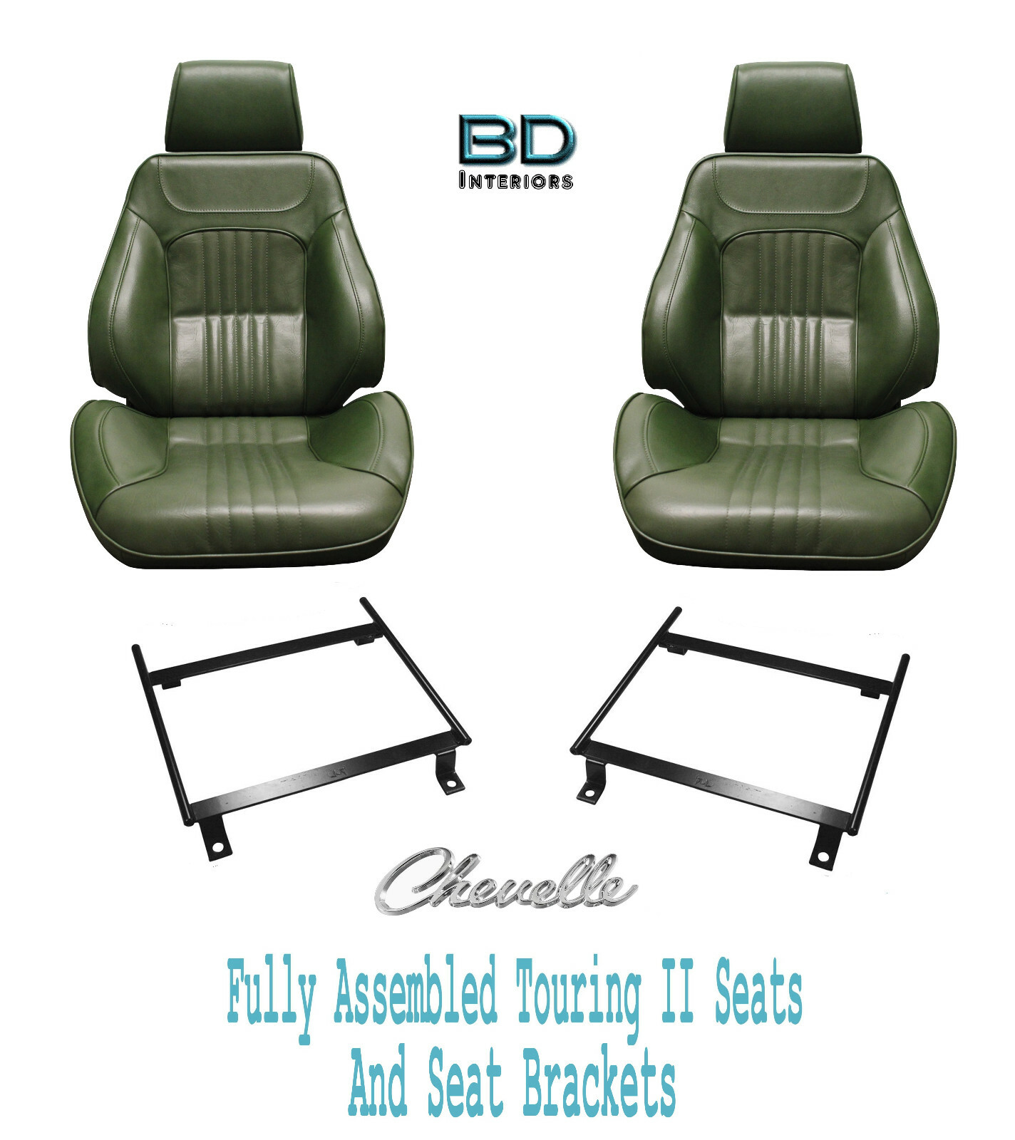 1971-72 Chevelle & El Camino Touring II Front Bucket Seats & Brackets ...