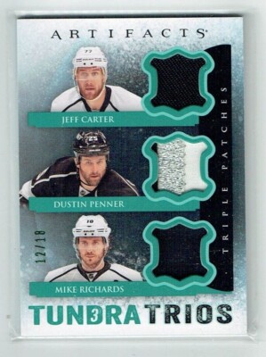 13-14 UD Artifacts Jeff Carter--Dustin Penner--Mike Richards /18 Trio ...