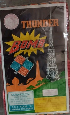 LABEL ONLY!! PER Ebay Vintage 70s Thunder Bomb firecracker BRICK LABEL ...