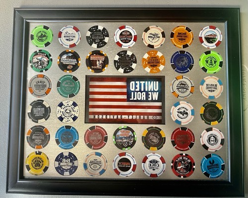 Harley-Davidson Poker Chip Display Frame With Poker Chips | eBay
