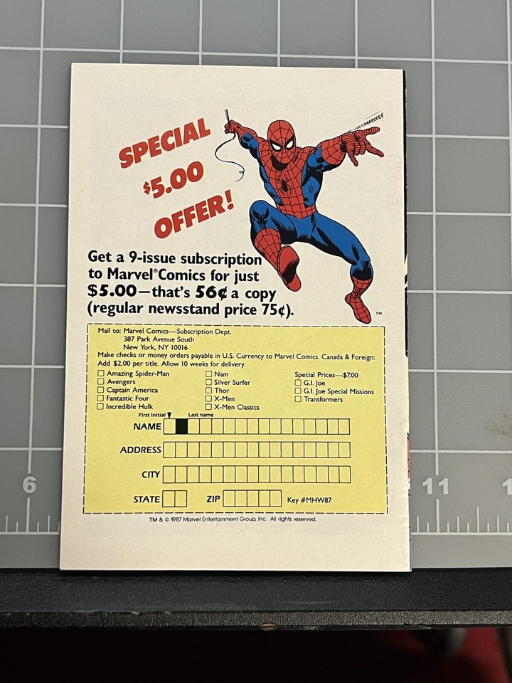 Marvel Comics Presents Spider Man - Scream Scorpion - Mini Comic - 1987 ...