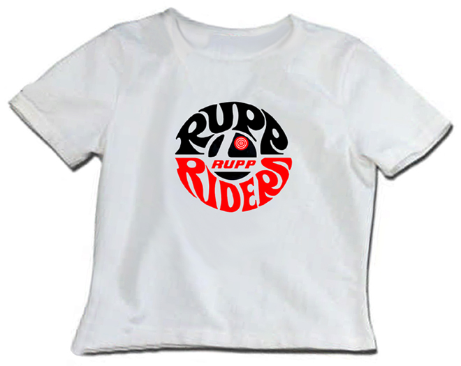 RUPP Rider T-Shirt Heavyweight 50/50 T Shirt, White with Red and Black ...