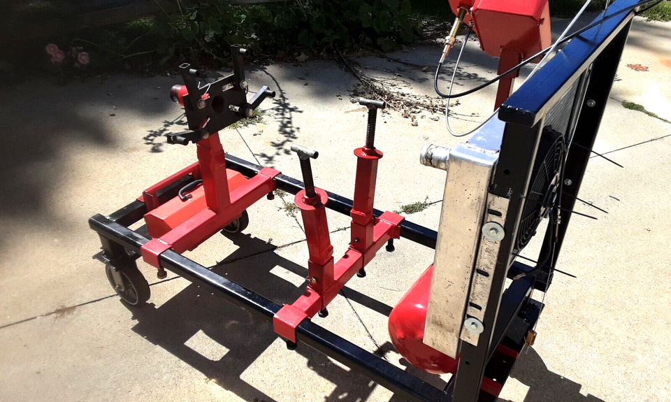 Engine Run Stand Big Small Block Radiator Hoses Belts Cables Gauges Fan ...