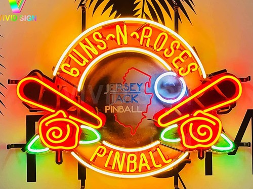 Pinball Jersey Jack Guns N Roses 24"x20" Neon Light Lamp Sign HD Vivid ...