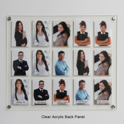 3"x4" Staff Photo Board with Multi-Pocket / Employee Team Photo Display ...