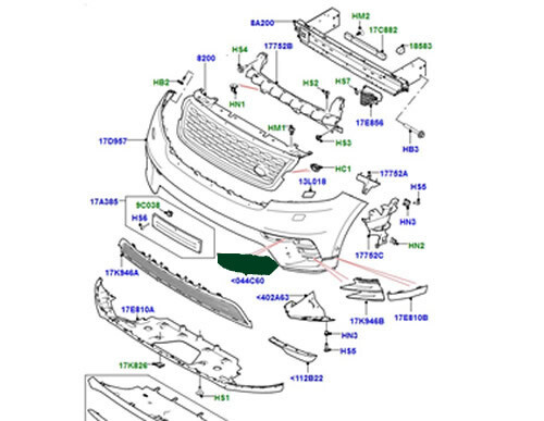 GENUINE LAND ROVER FOG LAMP COVER RANGE ROVER VELAR RH LR094992 | eBay