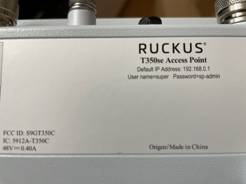 RUCKUS T350se SERIES -901-T350-WW51 WI-FI 6 OUTDOOR WIRELESS ACCESS ...