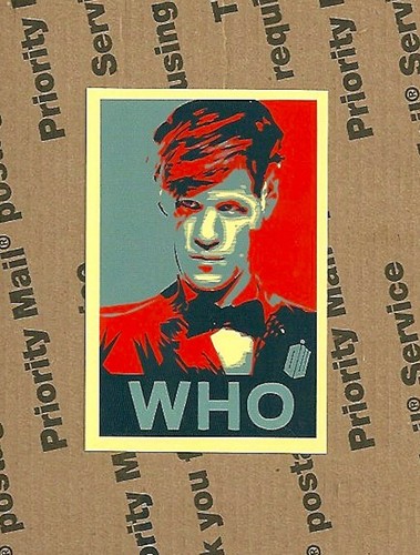 Doctor Who Matt Smith for President "WHO" Sticker | eBay
