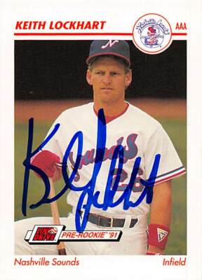 Keith Lockhart autographed Baseball Card (Nashville) 1991 Impel Pre ...