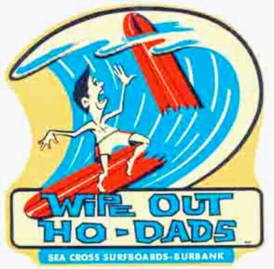 2-PACK SURF HOT ROD SURFBOARD RAT FINK MOTORCYCLES TOOLS GUNS STICKERS ...