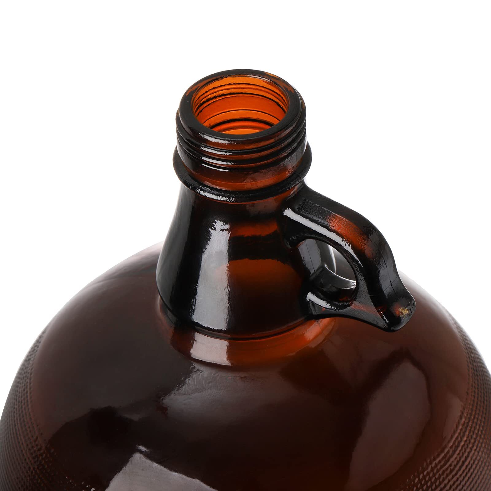 1 Gallon Glass Jugs Amber Fermenting Bottle With Seal Lid 128oz Watter ...