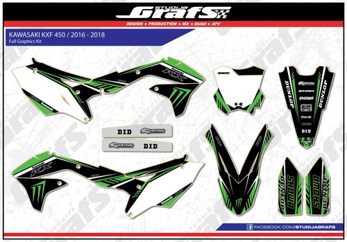 2016 2017 2018 KXF 450 F Graphics Kit for KAWASAKI KX450F KX 450F Decal ...