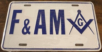 F&AM Masonic Booster License Plate Mason Lodge Shrine | eBay