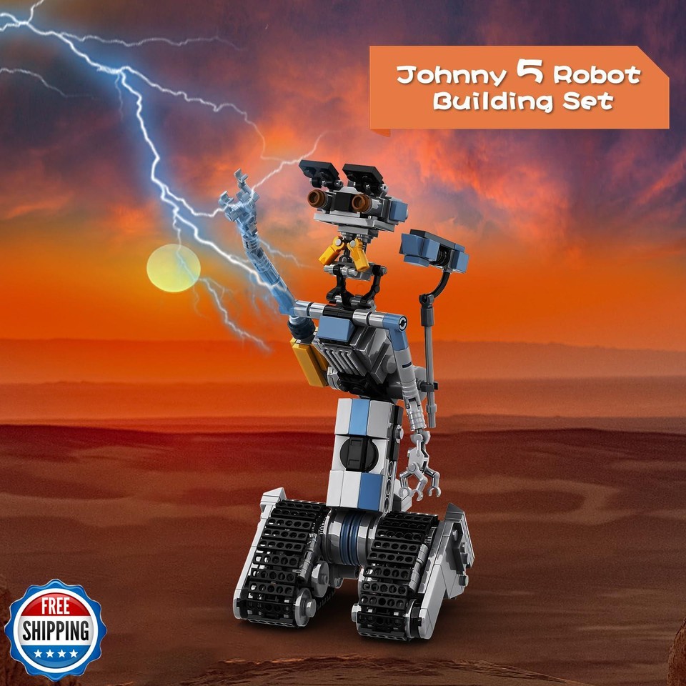370 Pieces Johnny 5 Robot Building Set, Johnny Five Robot Model Toys ...