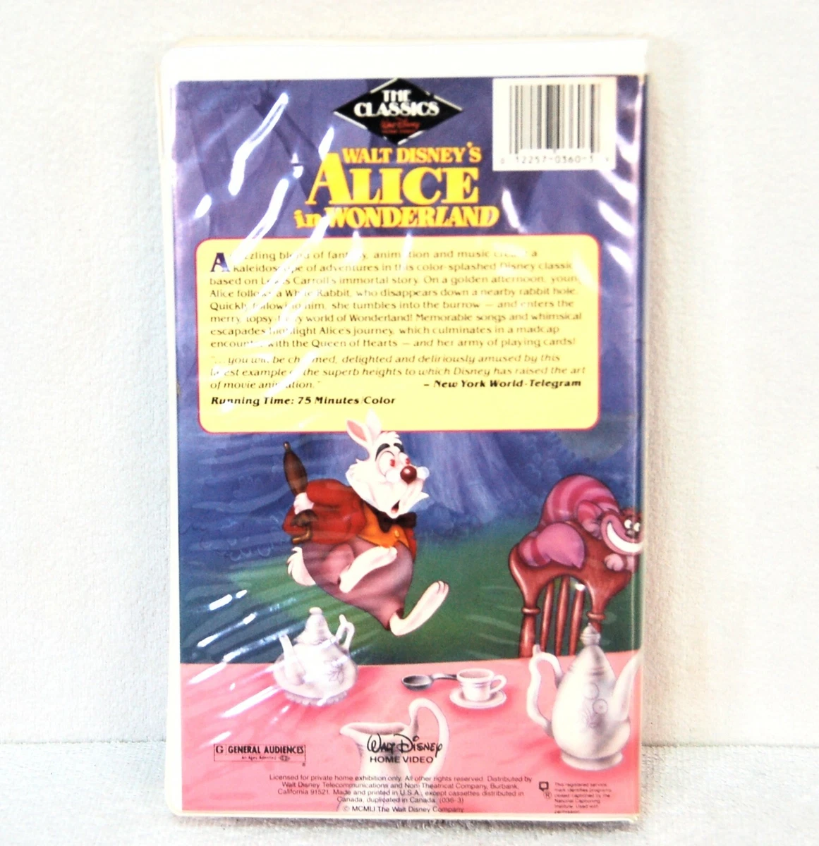 Alice In Wonderland Vhs 1991