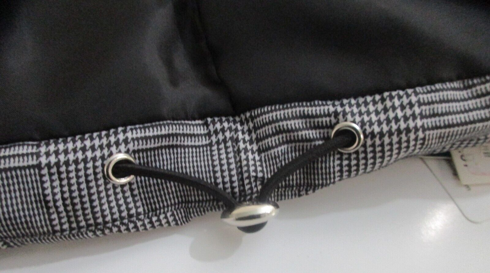 Sebby Women's Black /White Plaid puff short SP9119 Jacket Size M | eBay